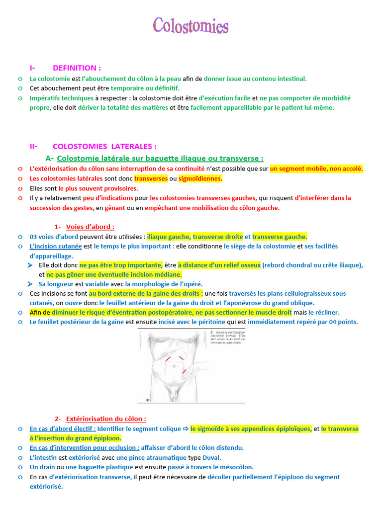 Soins et techniques de colostomie | PDF | Péritoine | Gros intestin