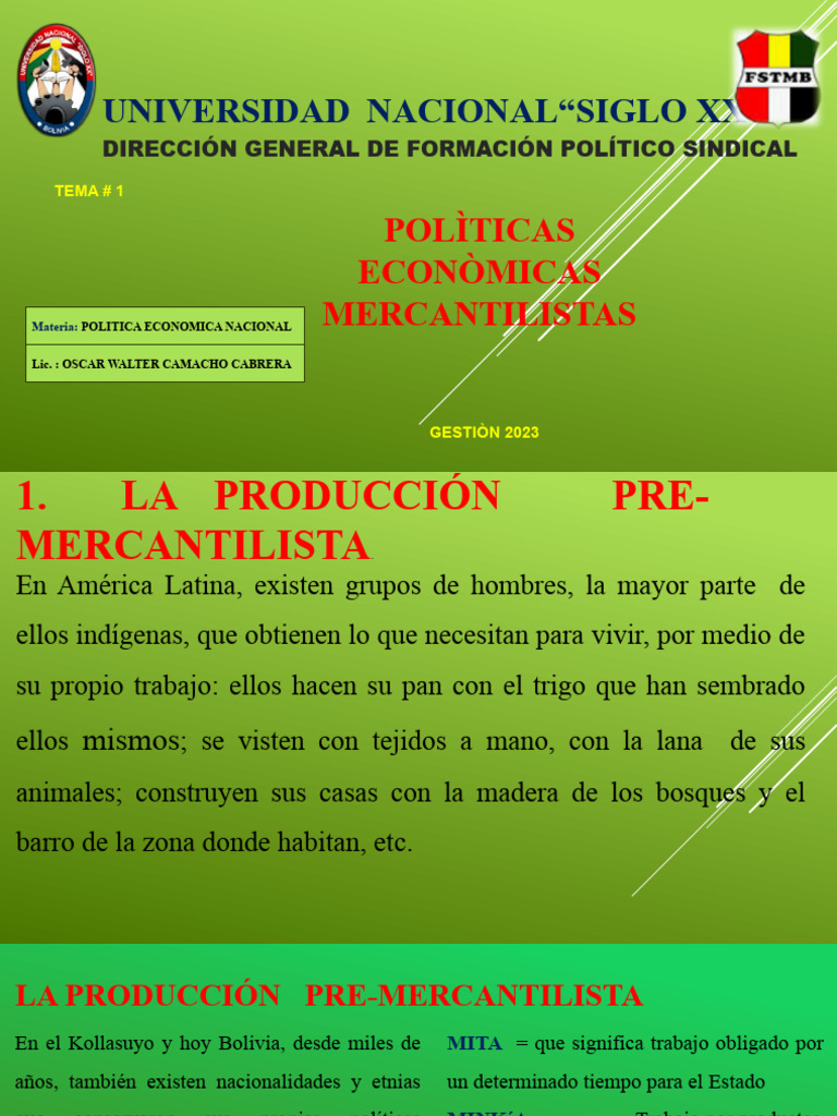 Pol Cap. Mercantilistas | PDF | Mercantilismo | Capitalismo