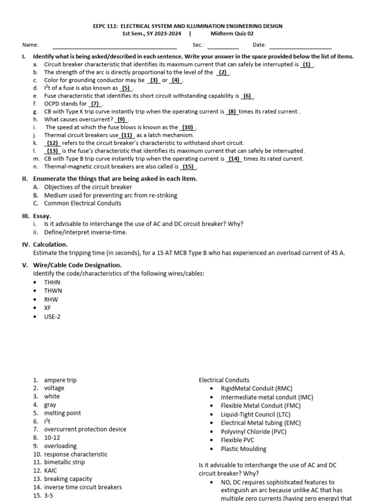 Eepc112 MQ02 | PDF | Electric Arc | Fuse (Electrical)