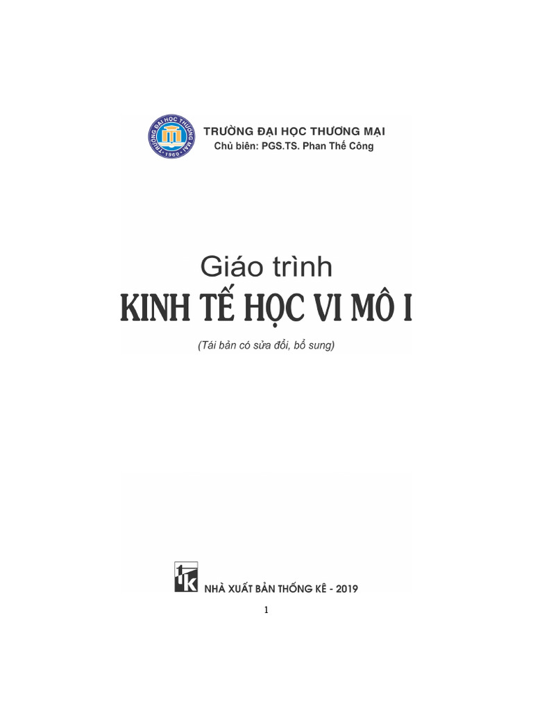 GIÁO TRÌNH KT Vi Mô | PDF