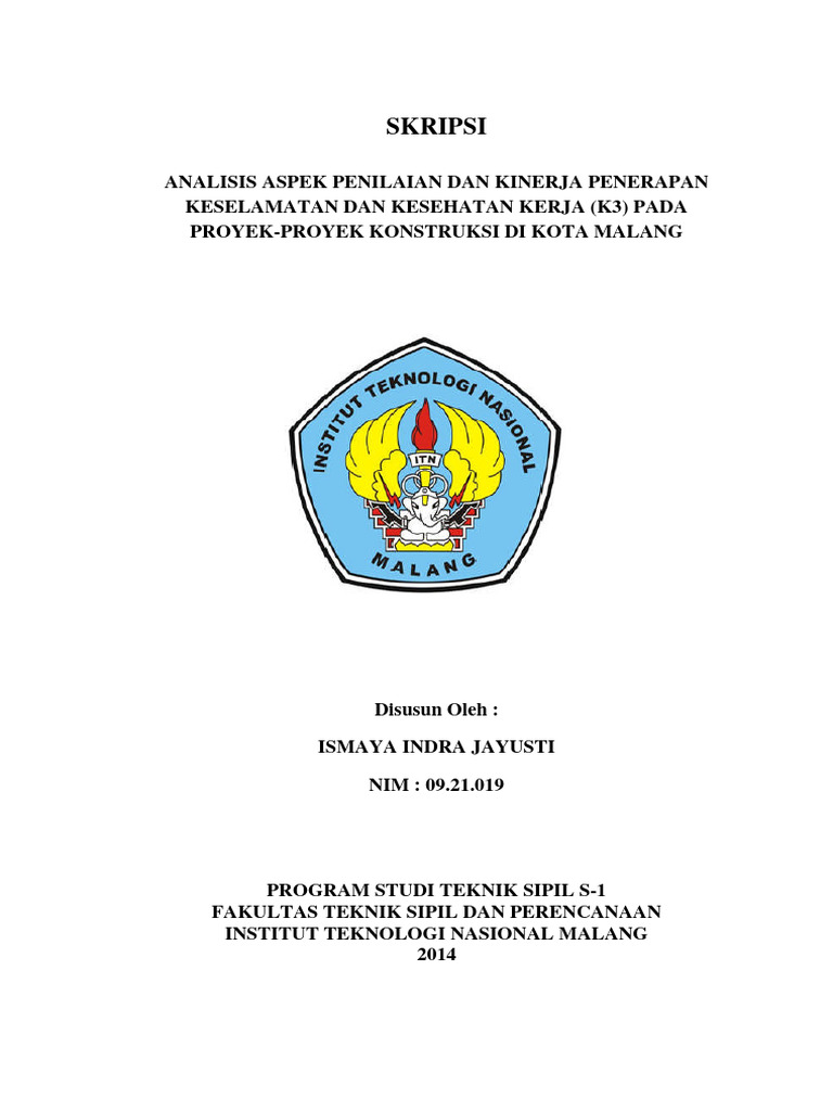 Analisis Aspek Penilaian Dan Kinerja Penerapan Keselamatan Dan ...