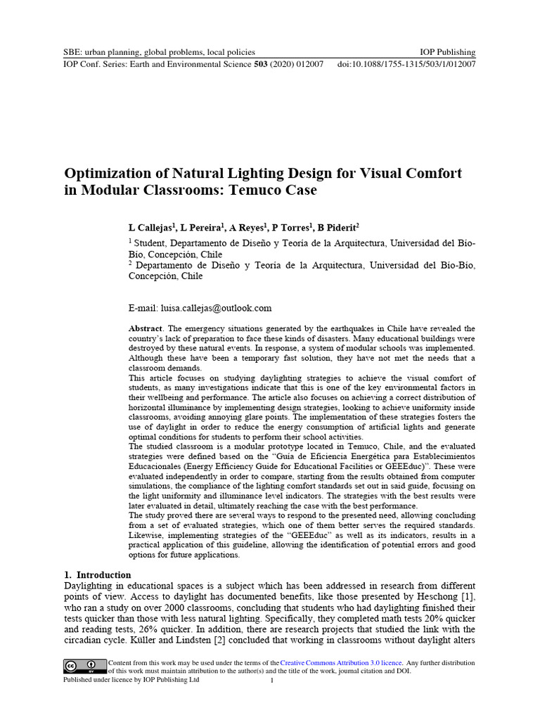Optimization of Natural Lighti | PDF | Lighting | Efficient Energy Use