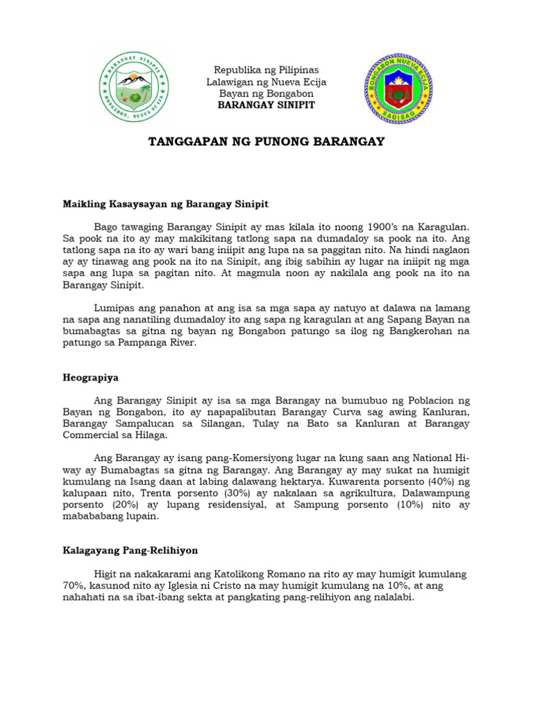 Sinipit History | PDF