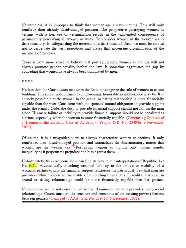 VAWC Case Quotes | PDF