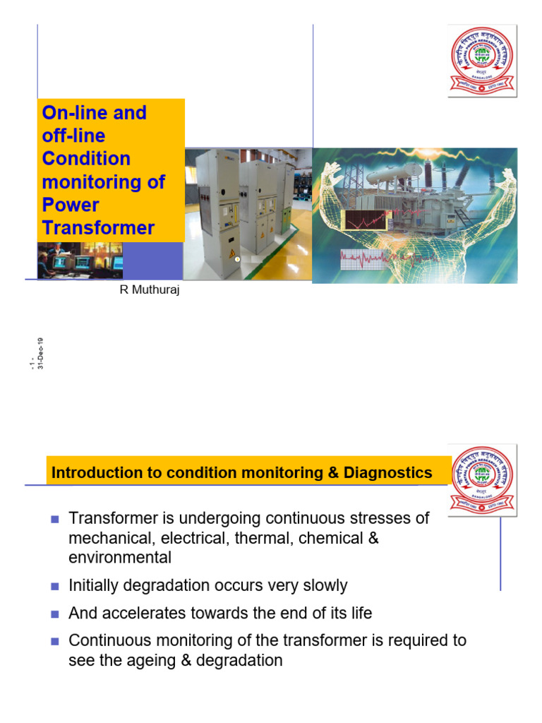R Muthuraj On Line And Off Line Condition Monitoring Of Power
