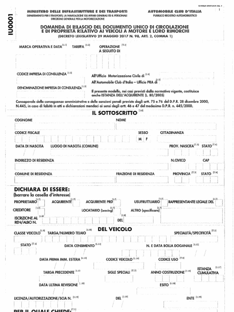 Mod. Istanza Unificata 11032020 | PDF