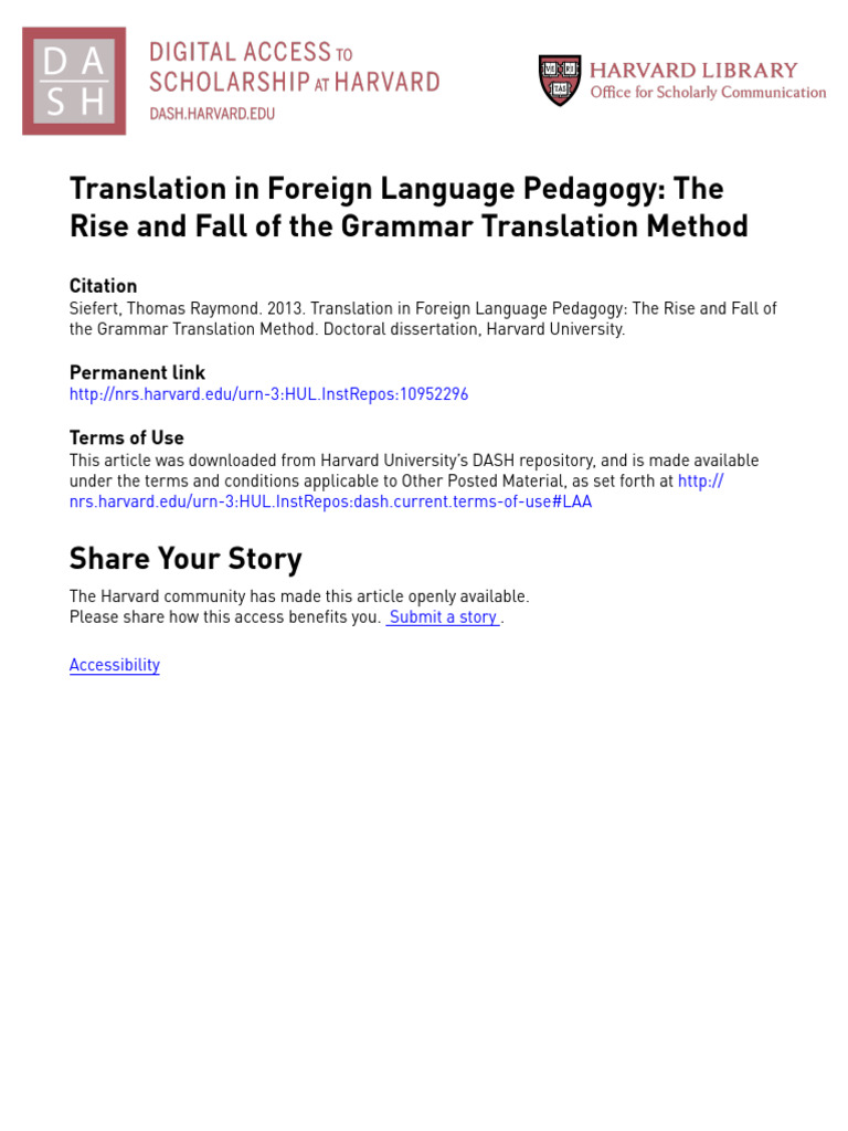 Grammar Translation Book Harvard | PDF | Second Language Acquisition ...