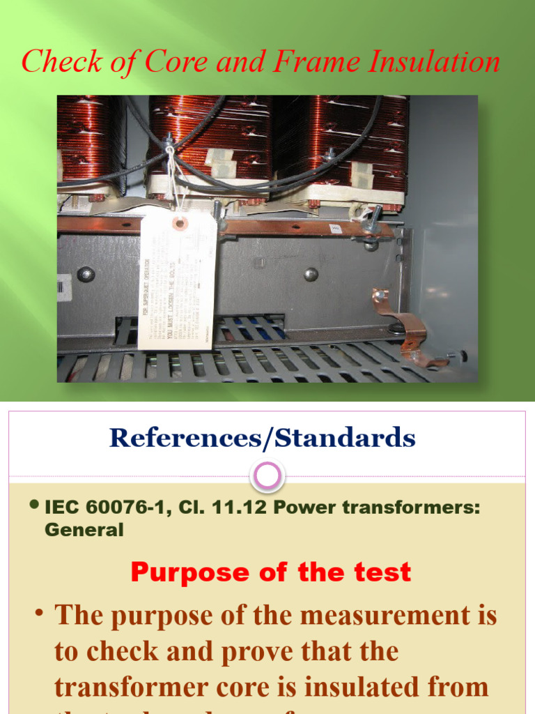 Core and Frame Insulation | PDF