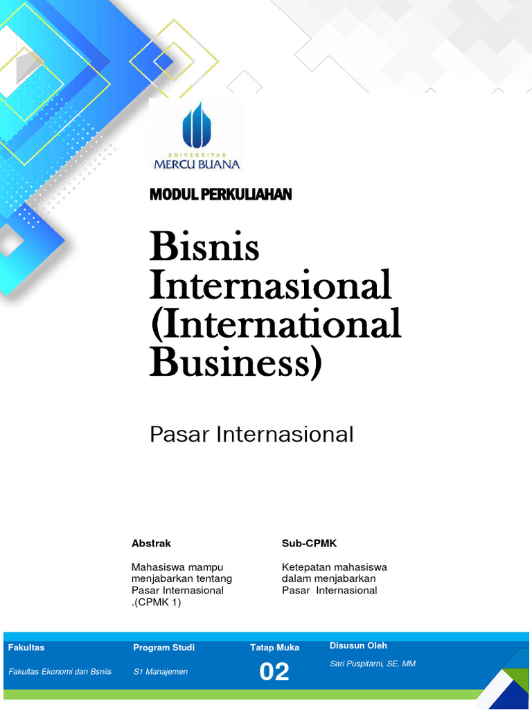Materi BI. 02. Pasar Intl | PDF
