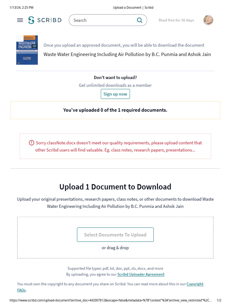 Upload A Document - Scribd | PDF | Scribd | World Wide Web