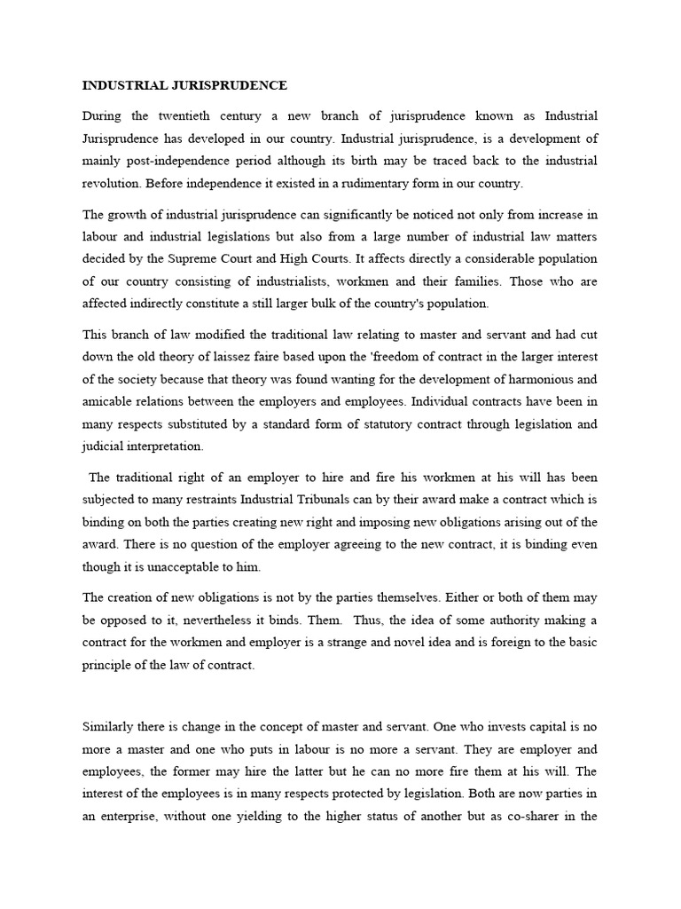 Unit 1 Labour Law Pdf Labour Law Employment