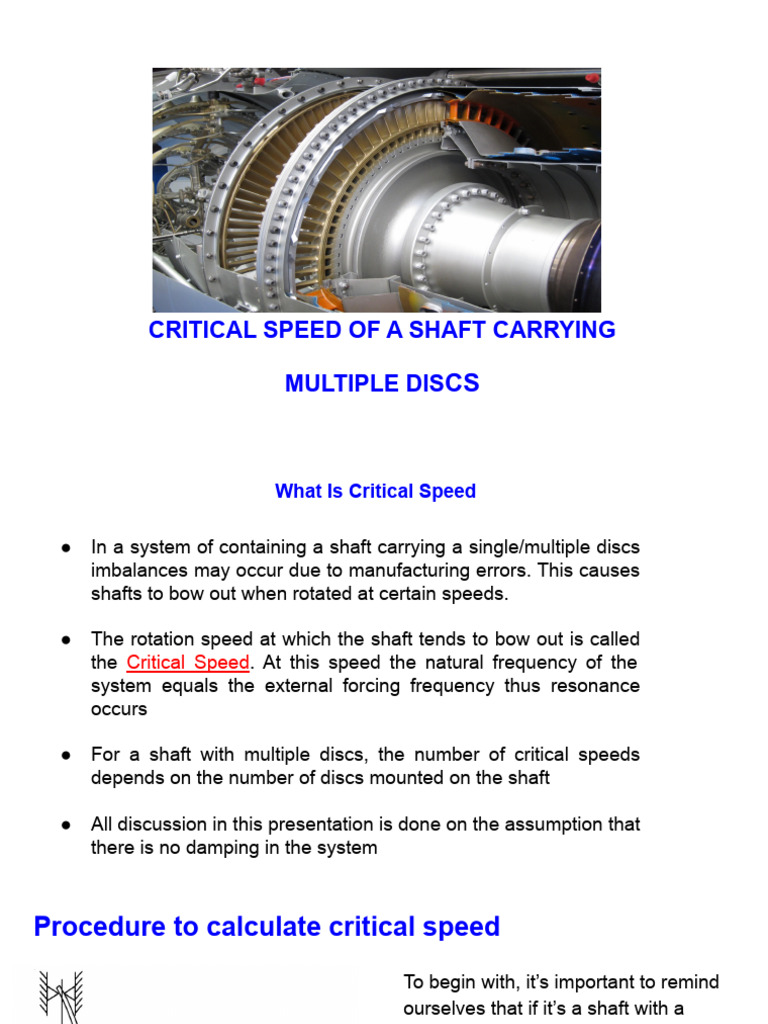Critical Speed of A Shaft Carrying Multiple Discs | PDF