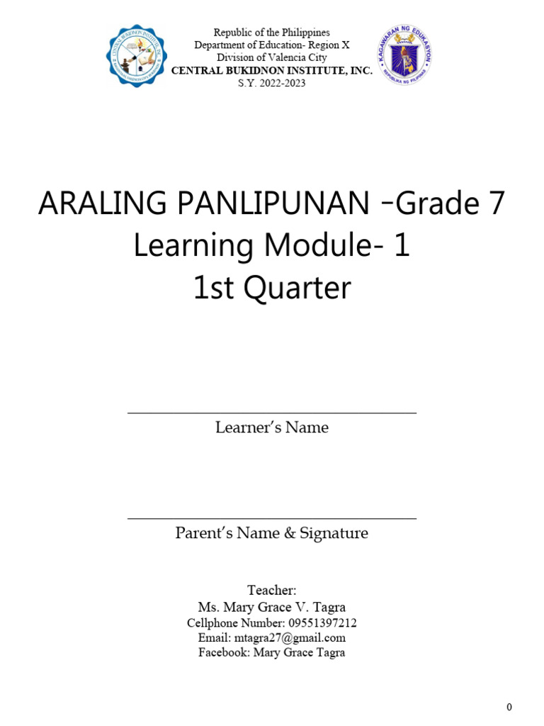 Ap7 Q1M1 | PDF