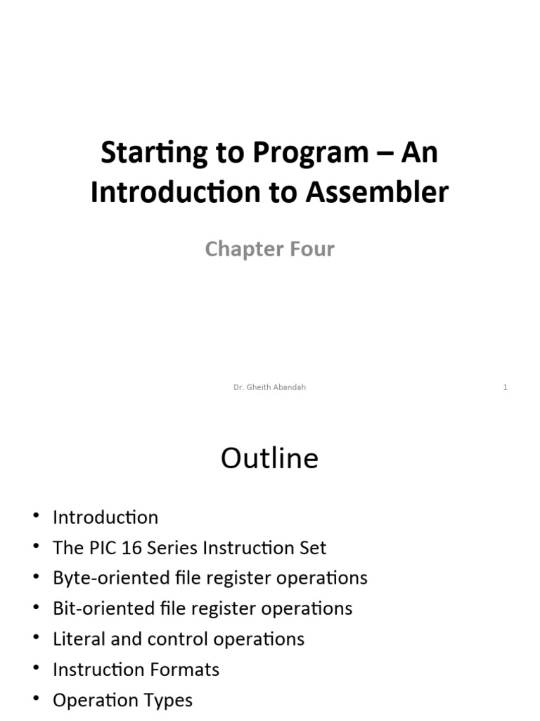 04 2StartingToProgram IntroductiontoAssem | PDF | Assembly Language | Computer Science