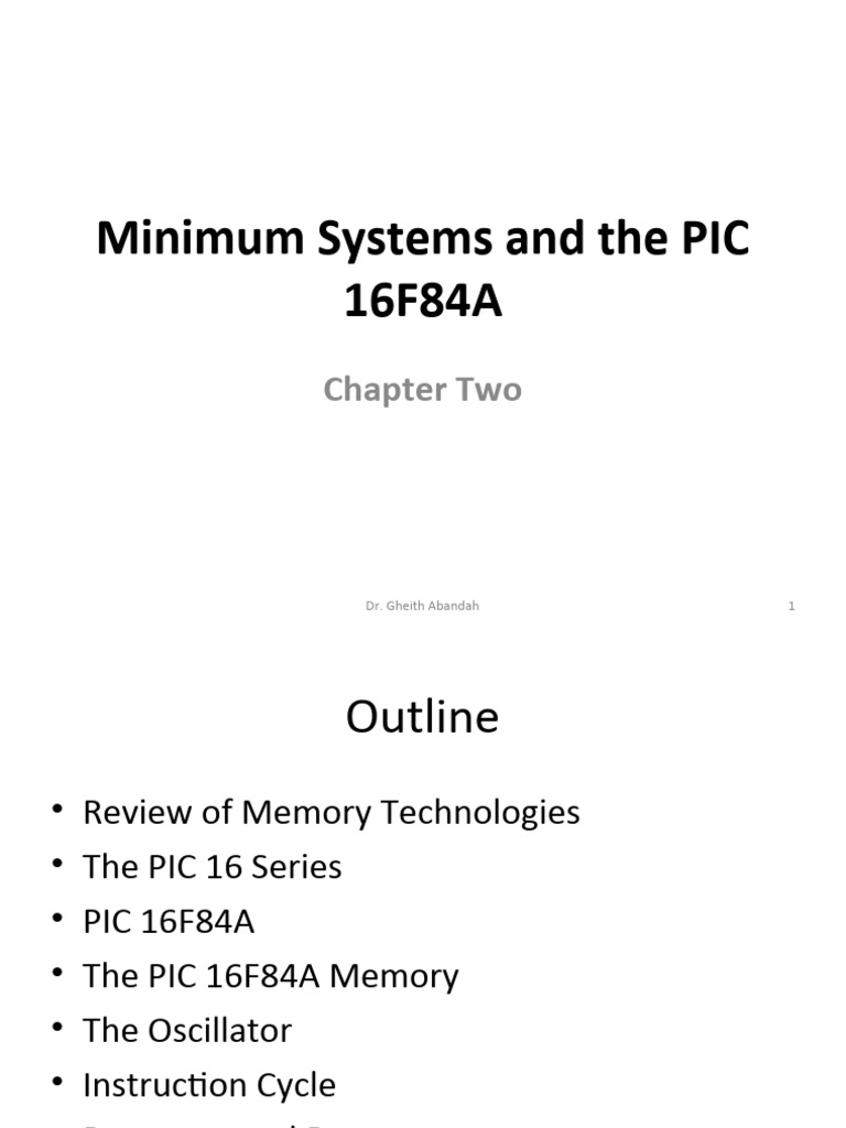 02 Minimum Systems PIC16F84A | PDF | Computer Memory | Read Only Memory