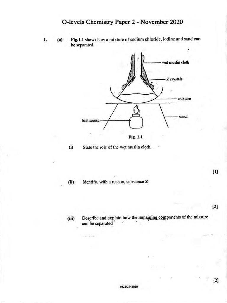 O-Levels Chemistry 2020 | PDF
