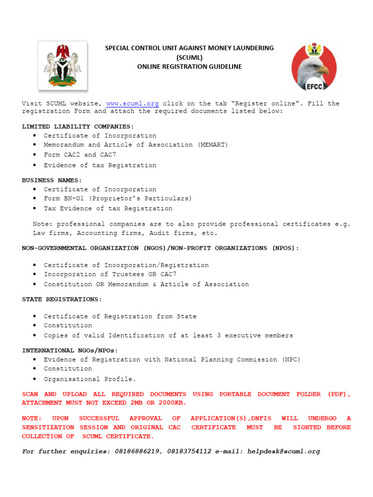 How To Register With Scuml New | PDF