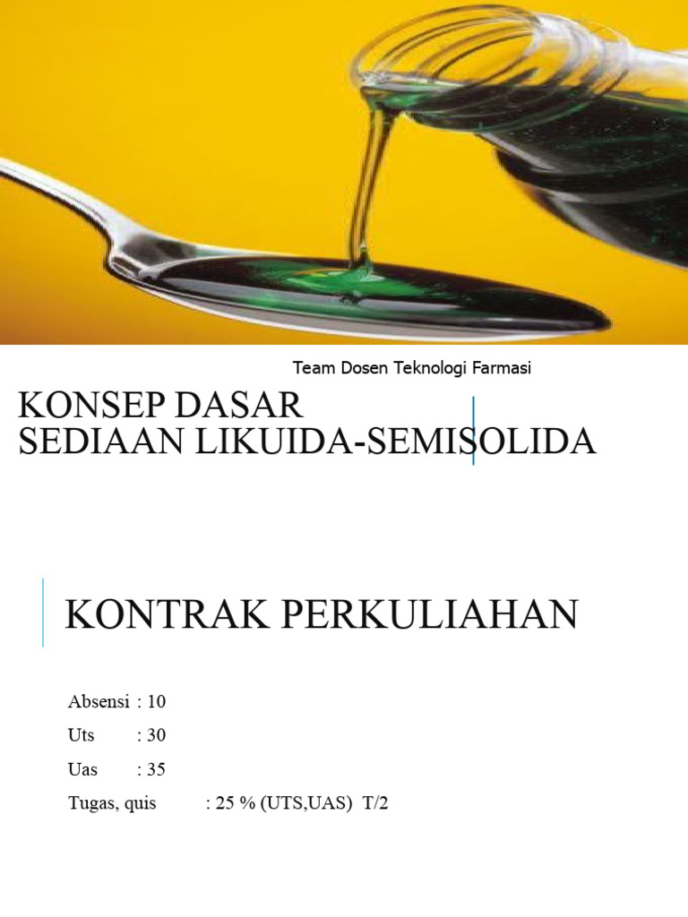 Konsep Dasar Liquida-Semi Solida | PDF | Pengembangan Diri | Sains & Matematika