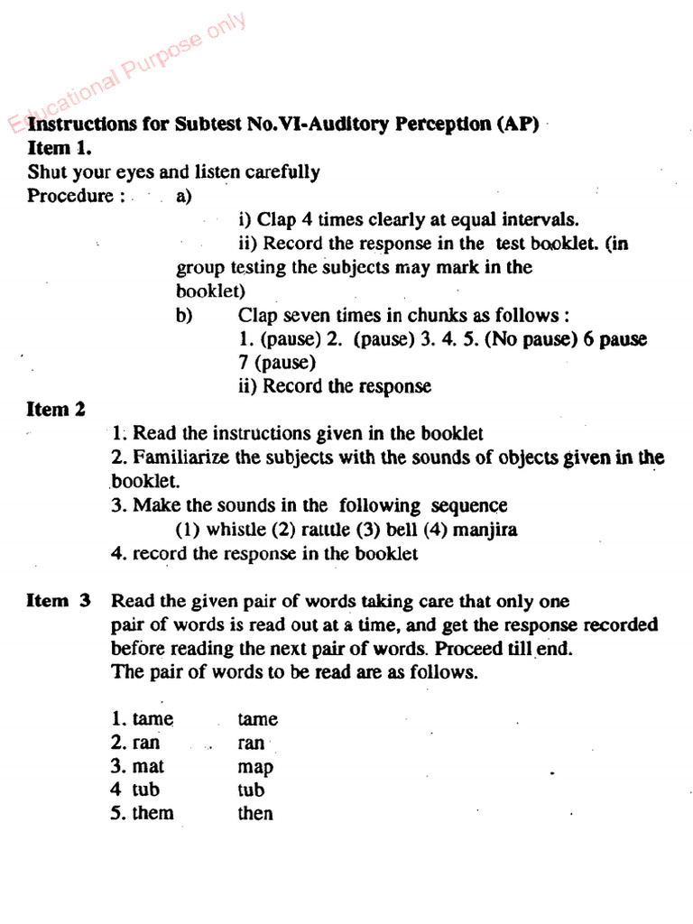 DTLD Scoring | PDF | Mental Processes | Cognitive Psychology