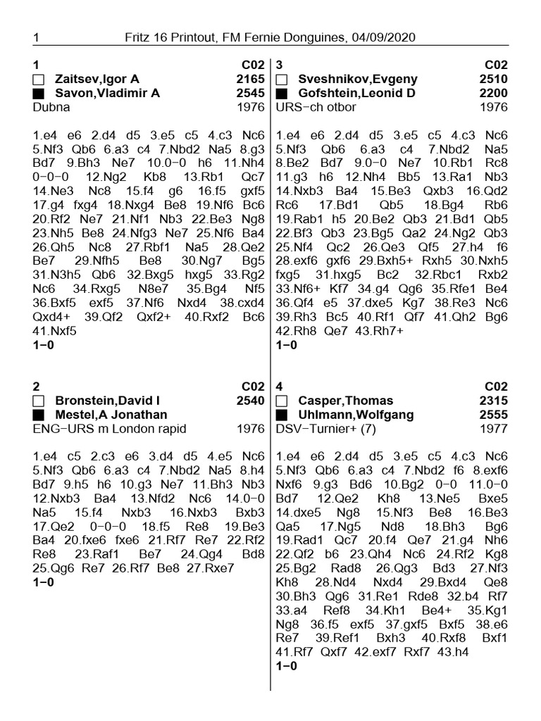 Advance French 5... Qb6 6.a3 As White | PDF | Board Games Competitions ...