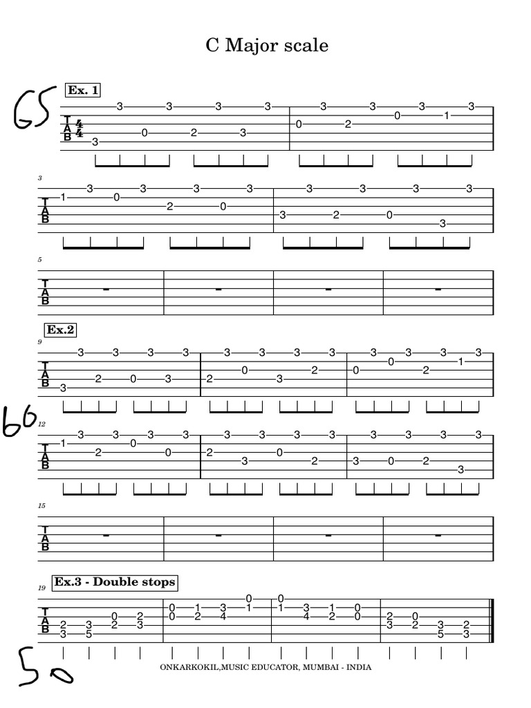 C Major Scale Exercises | PDF