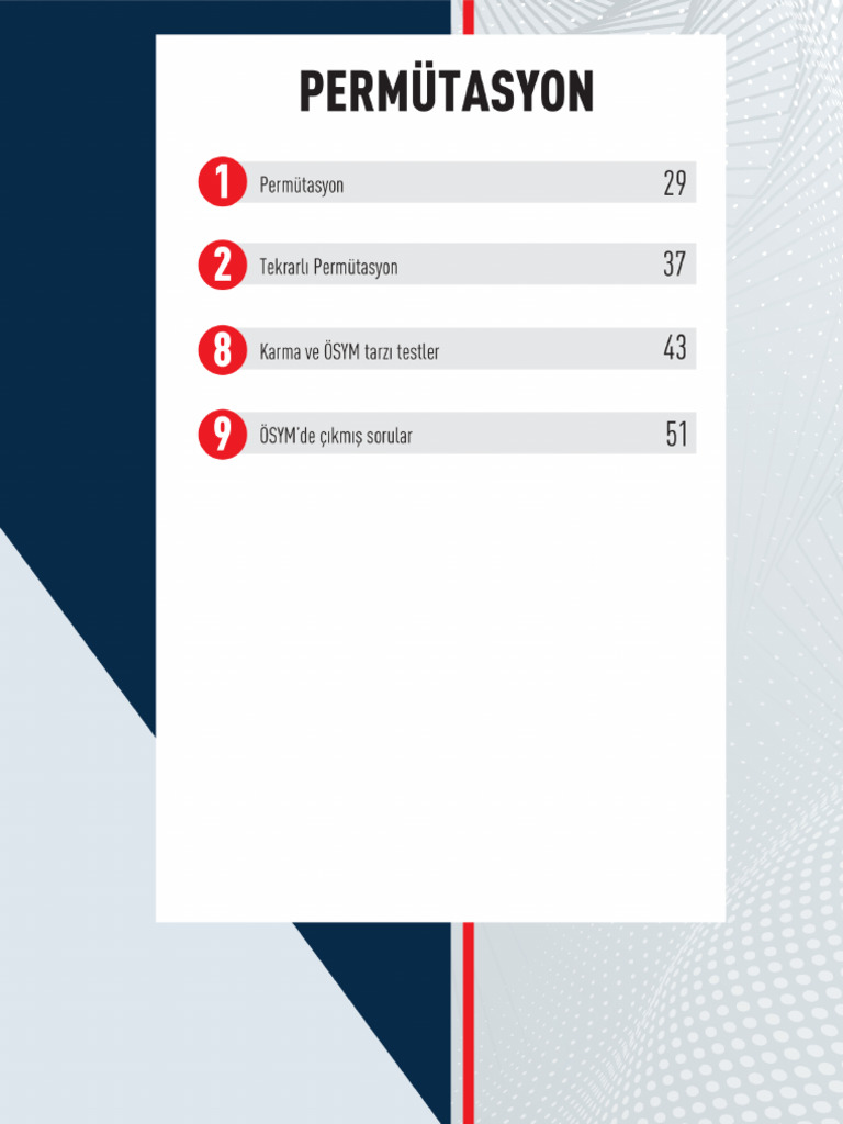 10 Sınıf Mat MÖF 01 Permütasyon 2023 | PDF