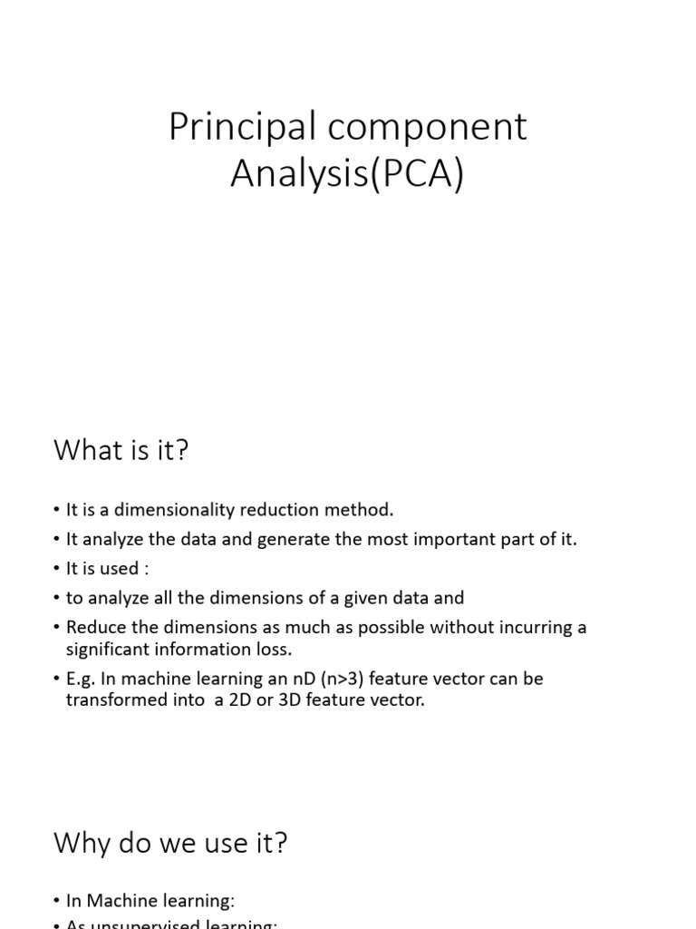 Principal Component Analysis Pca Pdf Principal Component Analysis