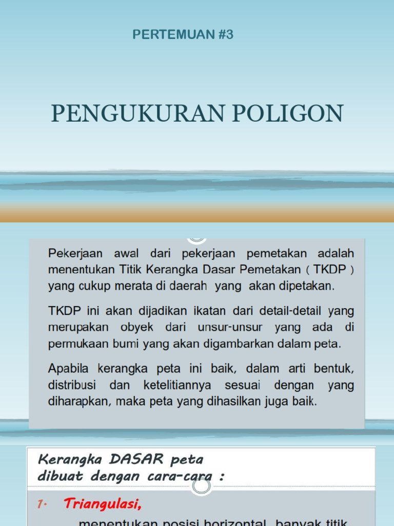 3 - Perhitungan Poligon | PDF | Metode & Bahan Ajar