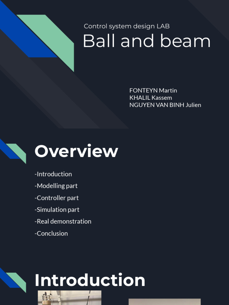 Ball and Beam Control System Lab | PDF