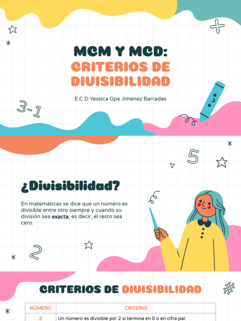 Criterios de divisibilidad-MCM, MCD | PDF | Teoría de los números ... Criterios de divisibilidad-MCM, MCD | PDF | Teoría de los números ...