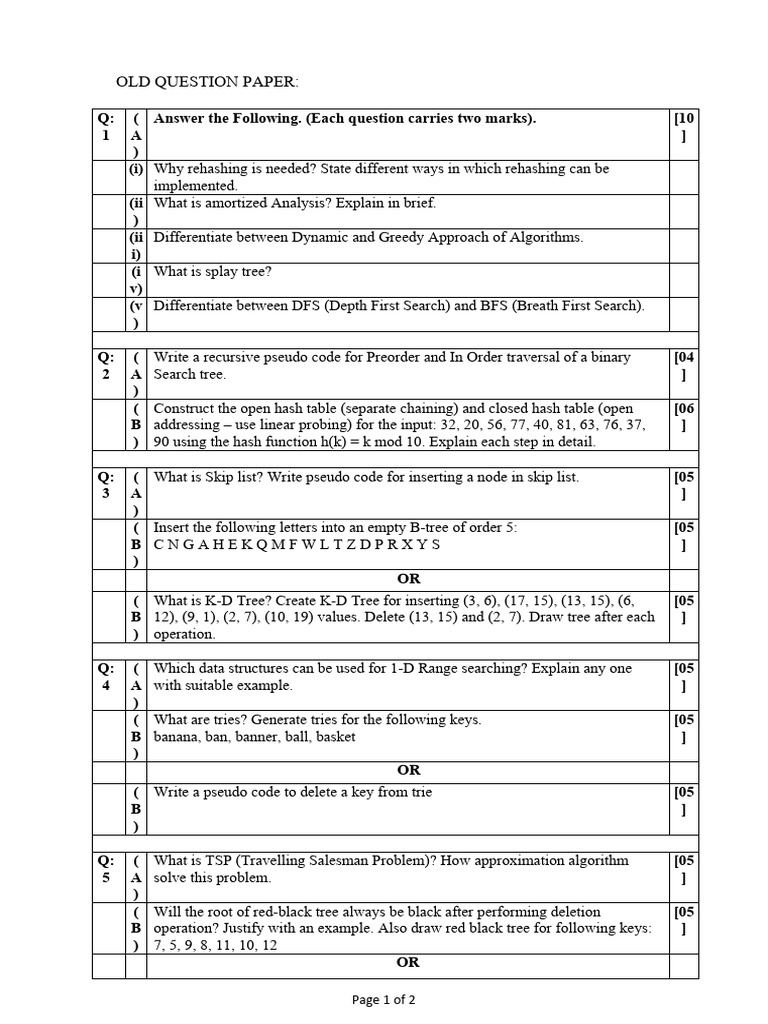 Old QP | Download Free PDF | Theoretical Computer Science | Computer Science