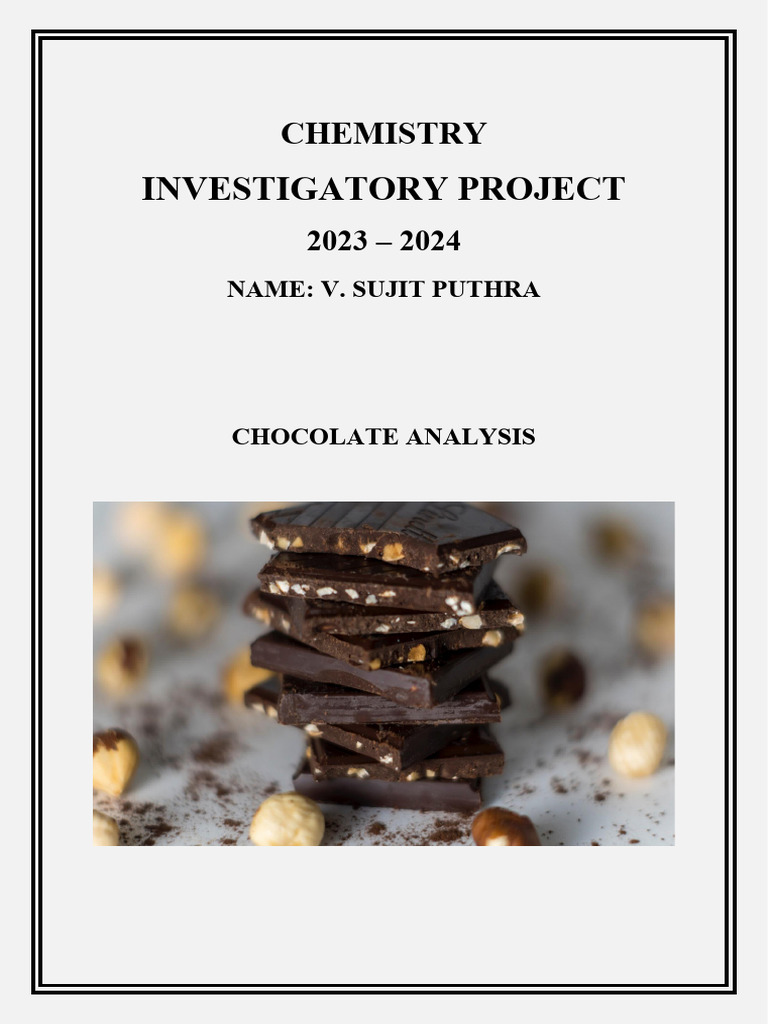 Chocolate Analysis | PDF | Chocolate | Drink