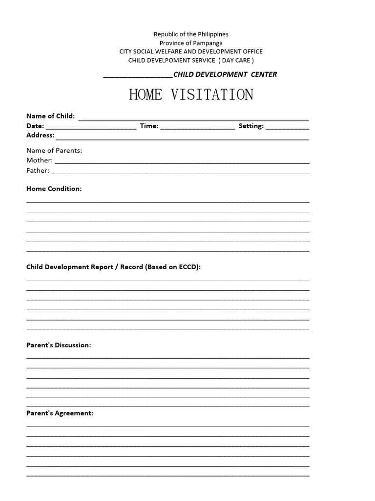 Form Home Visitation | PDF | Interpersonal Relationships | Youth
