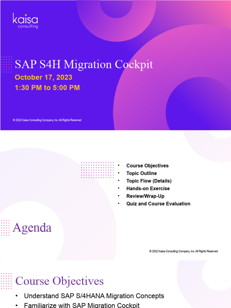 SAP S4H Migration Cockpit - Presentation - D.3 | PDF | Data Management | Computing
