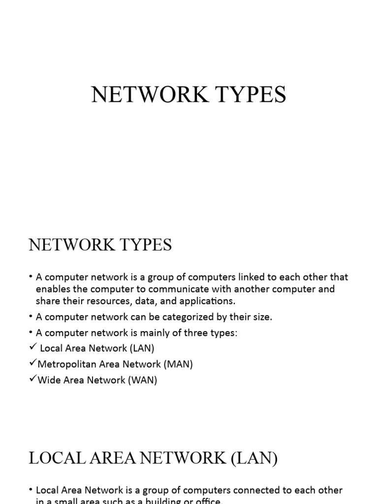 Chapter 2 - Network Types | PDF | Computer Network | Network Switch