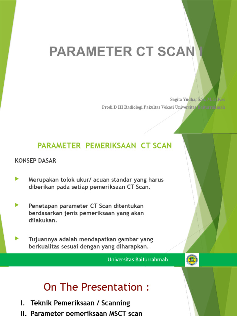 Parameter CT Scan I | PDF | Komputer