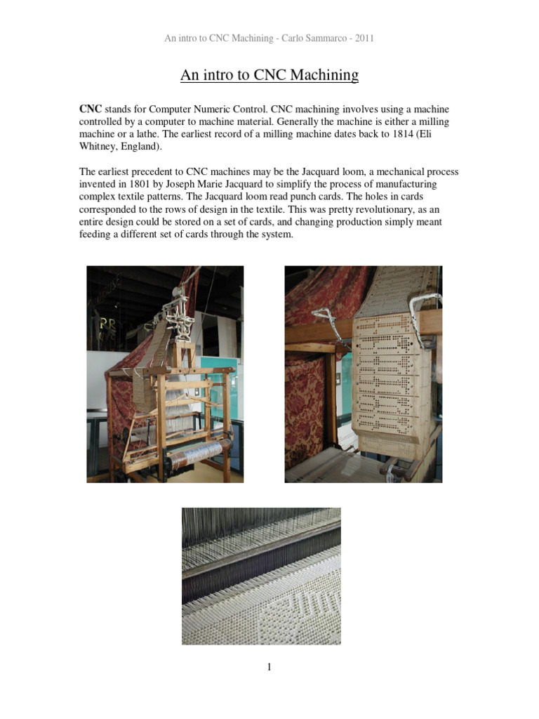 An Intro To CNC Machining | PDF | Machining | Numerical Control