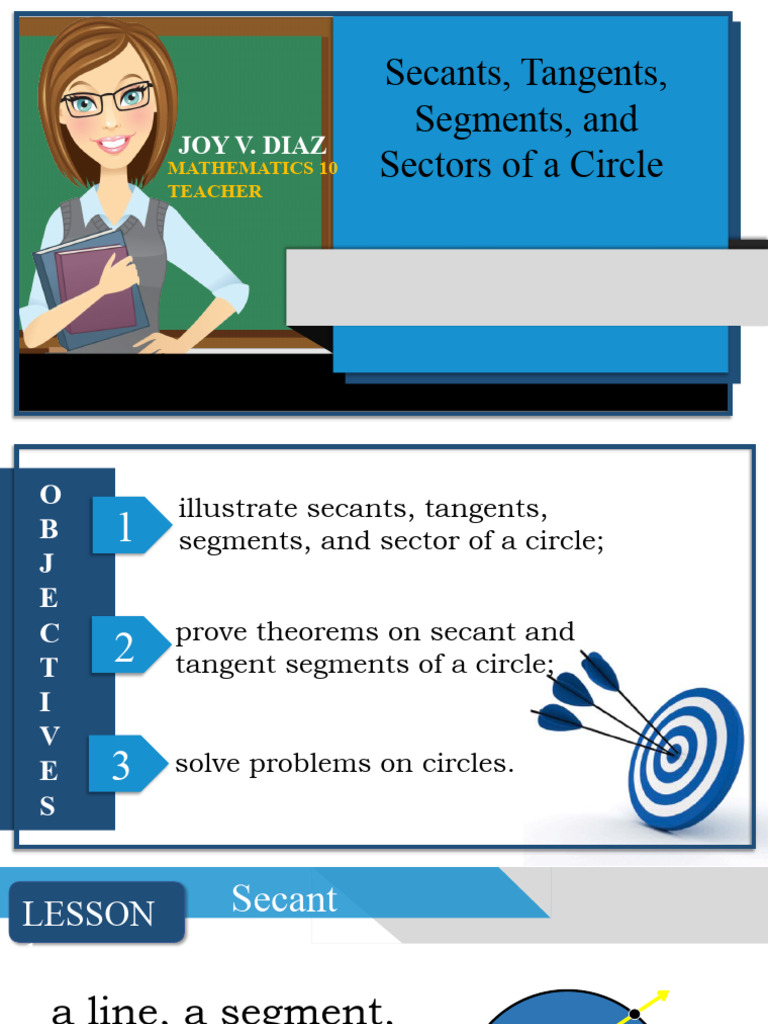Theorems On Tangent and Secant | Download Free PDF | Circle | Tangent