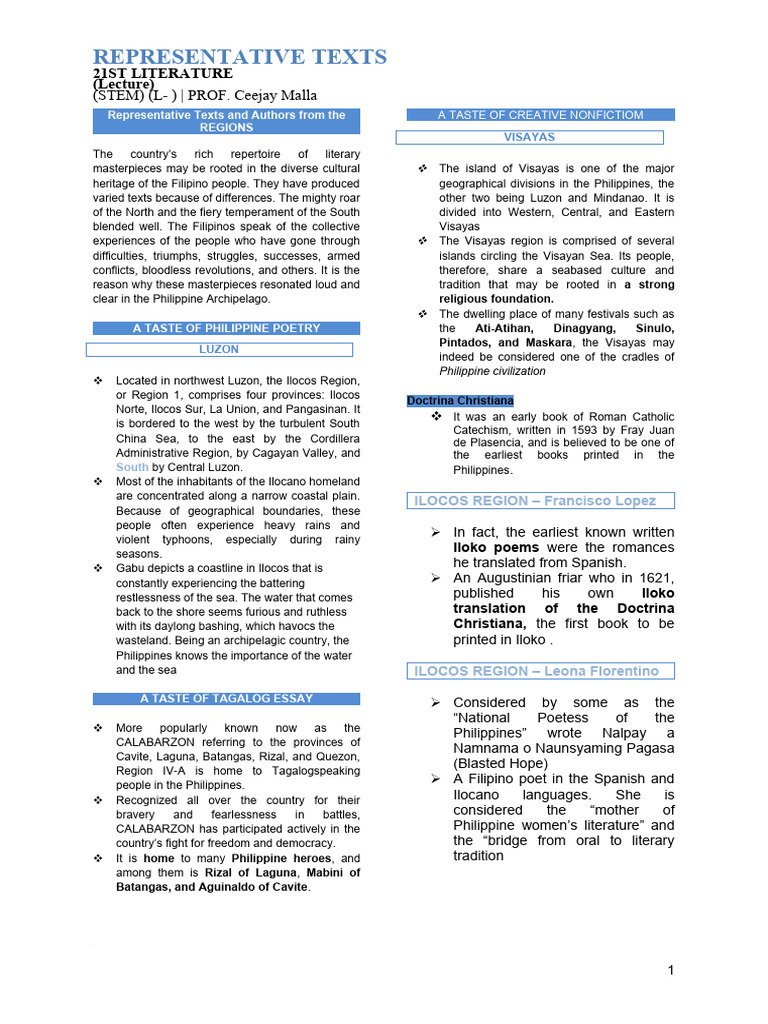 Representative Text | PDF | Philippines