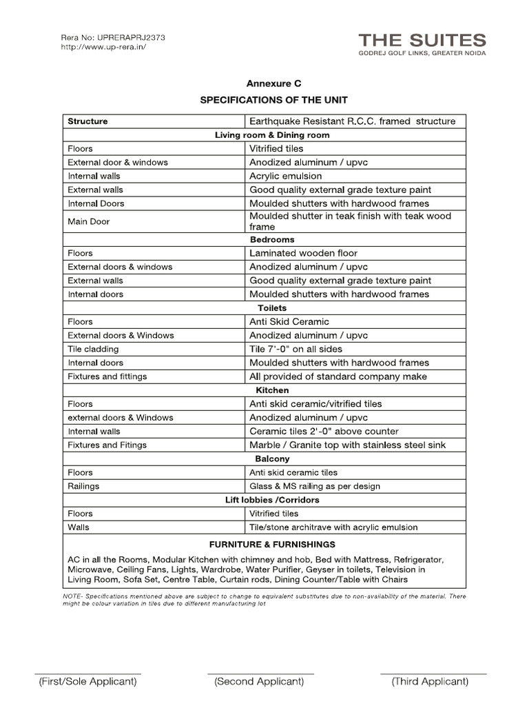 Suites Specifaction | PDF