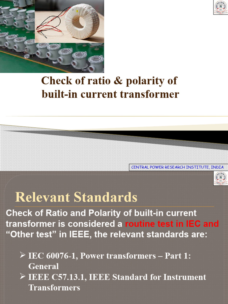 Check of Ratio and Polarity of CT | PDF