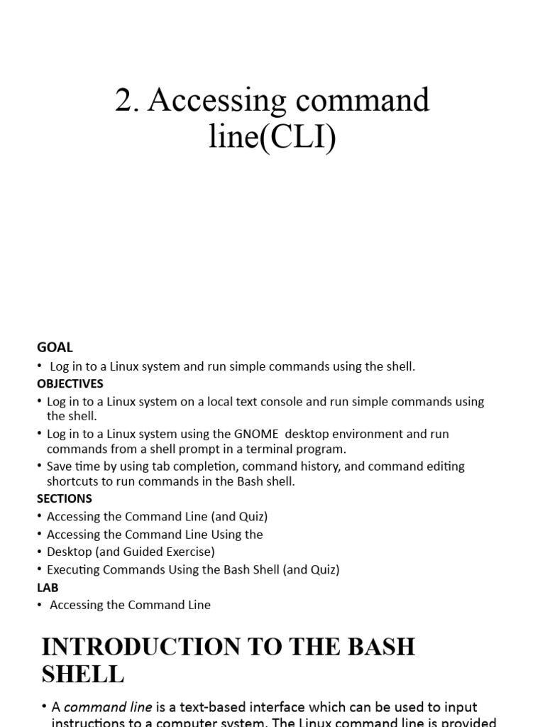 Accessing Command Line Pdf Command Line Interface Shell Computing
