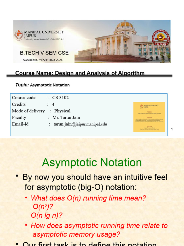 Asymptotic Notation - Analysis of Algorithms | PDF | Time Complexity ... Asymptotic Notation - Analysis of Algorithms | PDF | Time Complexity ...