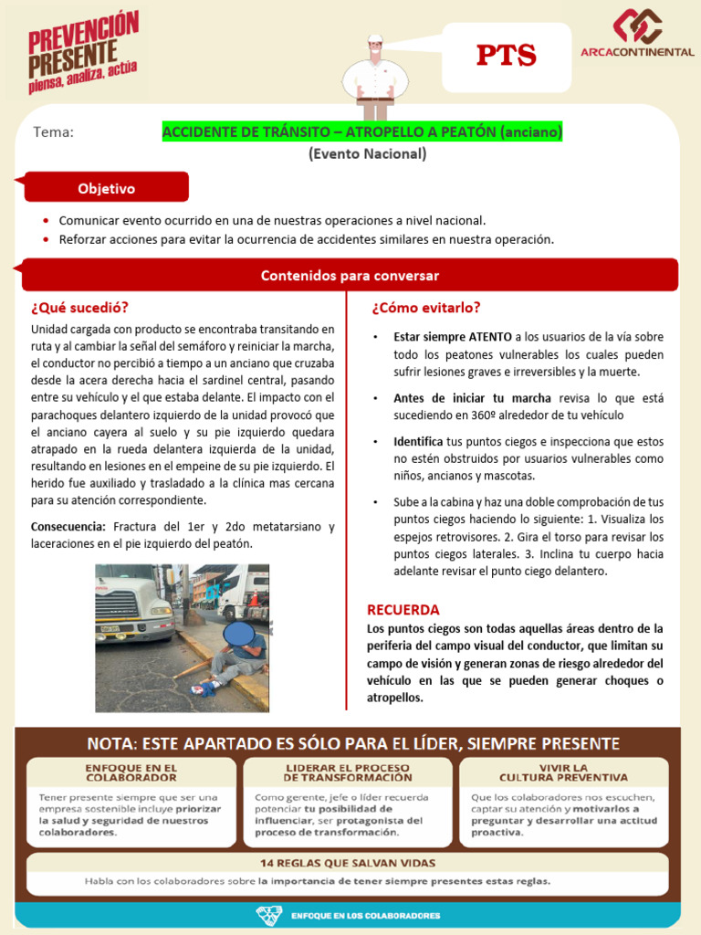 02 Pts Ene08 Accidente De Tránsito Atropello A Peatón Descargar