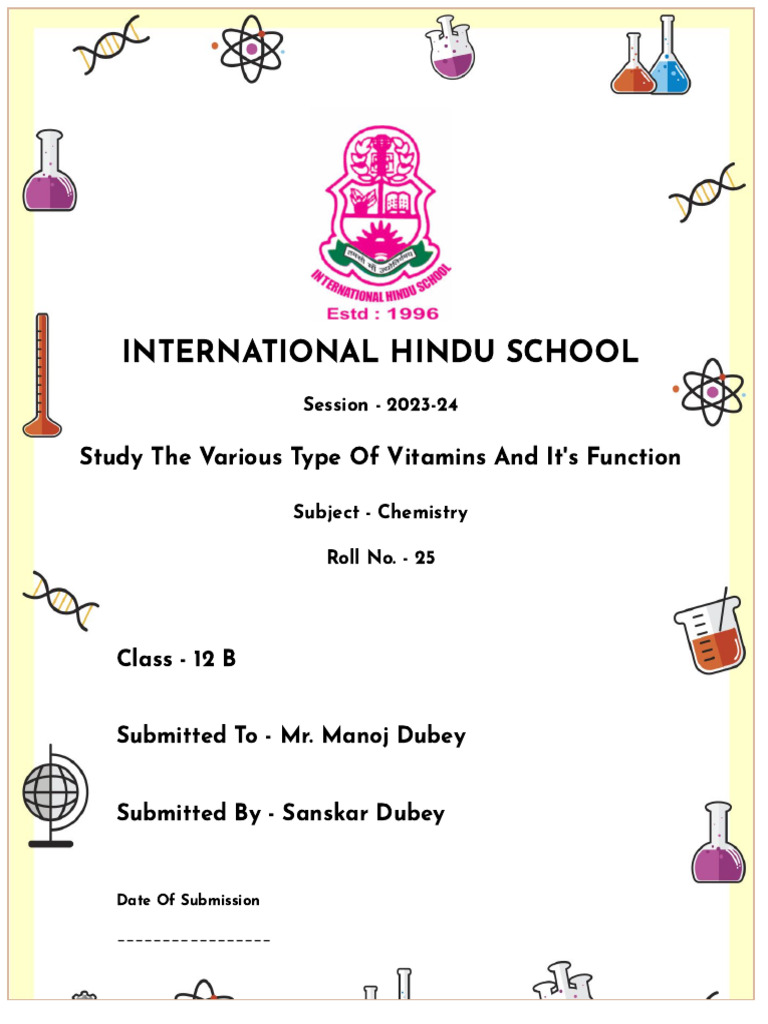 Vitamins and Functions by Sanskar Dubey | PDF | Technology & Engineering