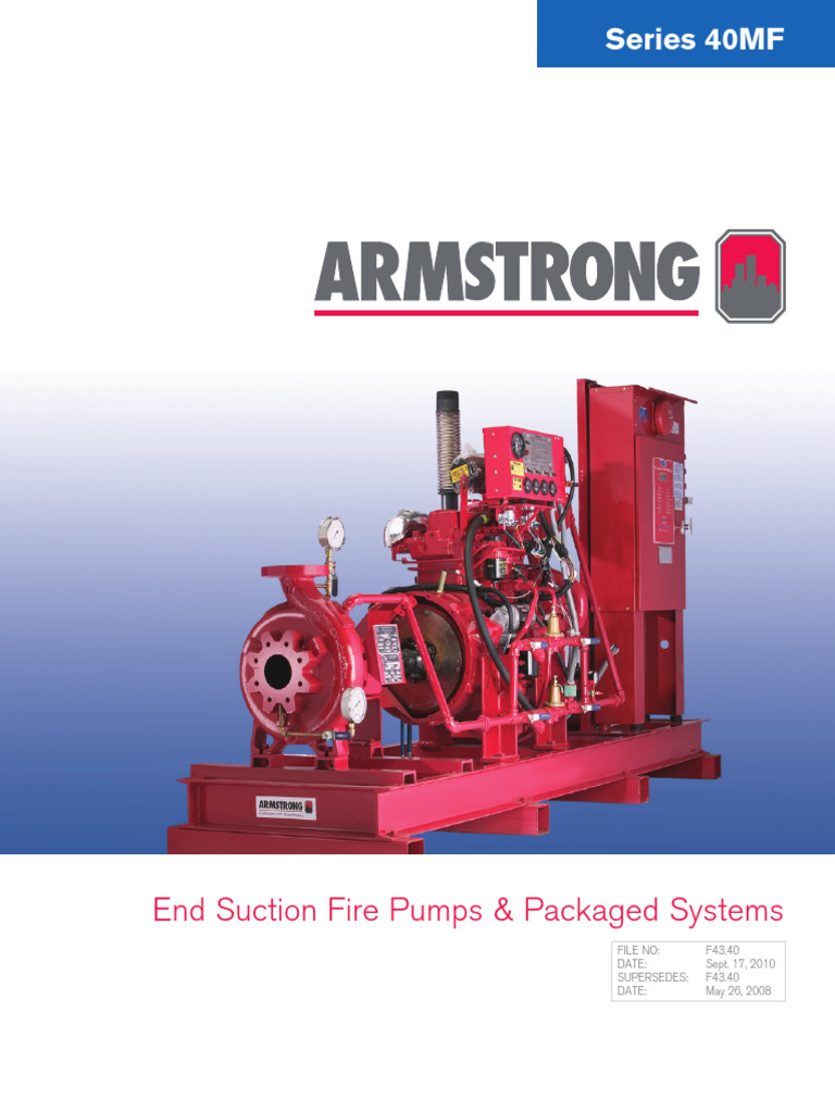 F43 40 End Suction Fire Pump Brochure | Download Free PDF | Pump | Manufactured Goods