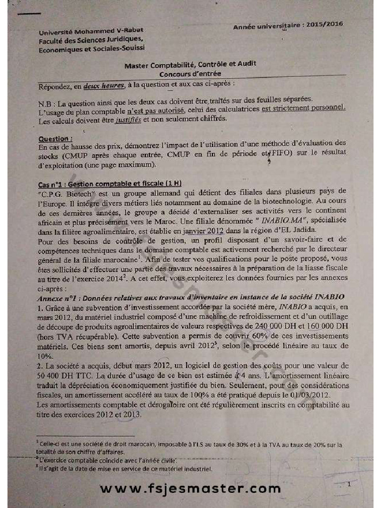 Cca Souissi 2015 | PDF