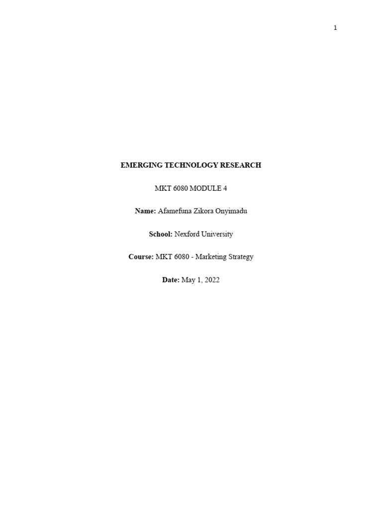 Emerging Technology Research | PDF | Internet Of Things | Computing
