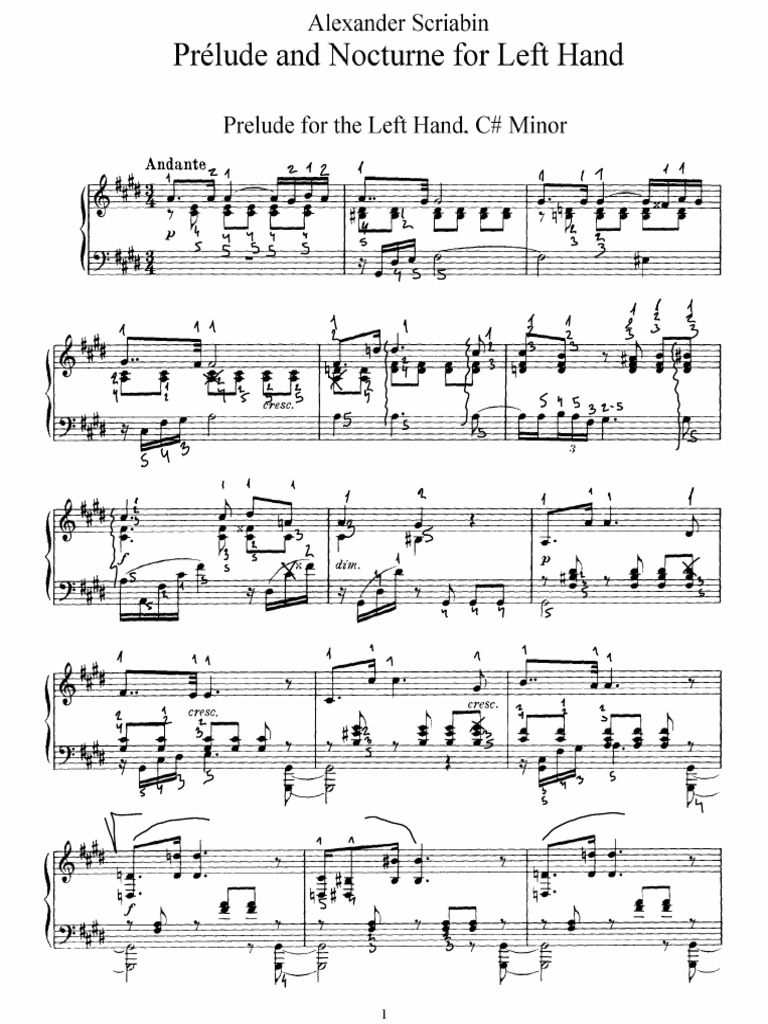 Scriabin Op 9 | PDF