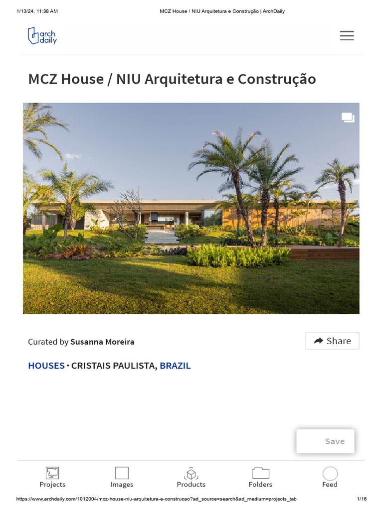 MCZ House - NIU Arquitetura e Construção - ArchDaily | PDF